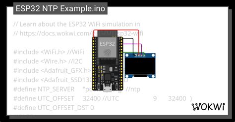 ESP32 NTP OLED Wokwi ESP32 STM32 Arduino Simulator