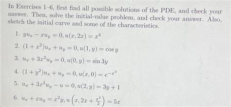 Solved In Exercises First Find All Possible Solutions Chegg