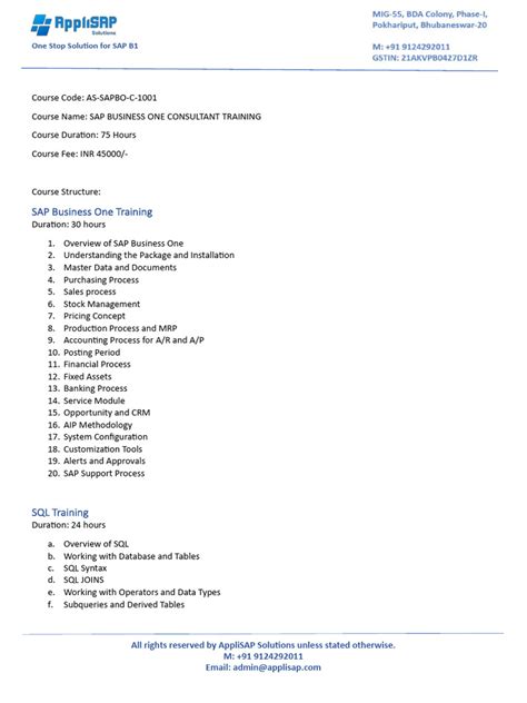 Applisapsapb1technofunctionalprogram Pdf