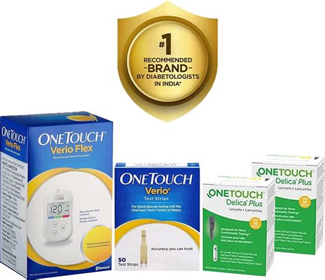 Buy ONETOUCH VERIO FLEX GLUCOMETER WITH 10 FREE STRIPS Online & Get ...