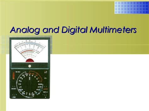 Difference Between Analog And Digital Multimeter Semiconductor For You