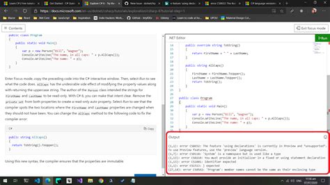 Explore C 6 C Interactive C Tutorial Error Messages Encountered