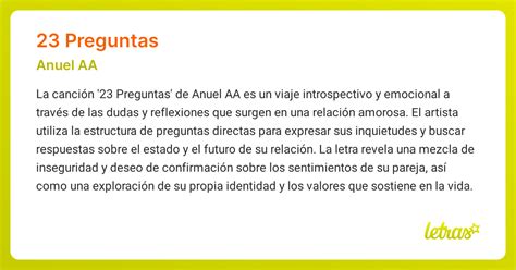 Significado De La Canción 23 Preguntas Anuel Aa Letrascom