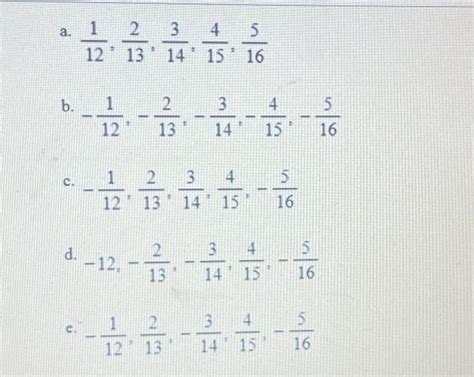 Solved Select The First Five Terms Of The Sequence Assume Chegg