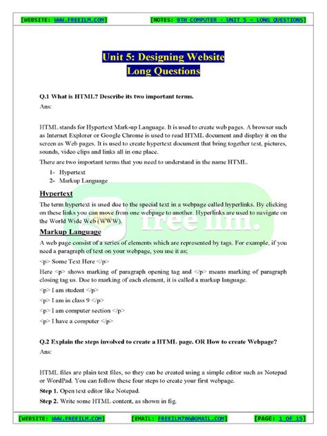 9th Comp Ch 5 Lq Pdf