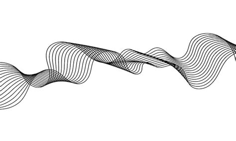 Premium Vector Black And White Background Abstract Wavy Curved Lines