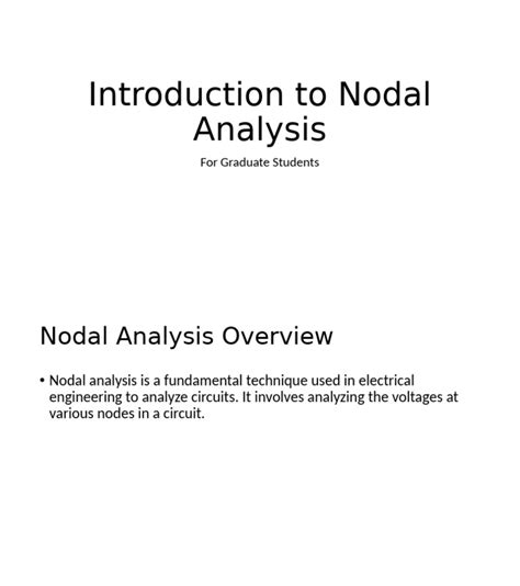 Nodal Analysis Introduction Pdf