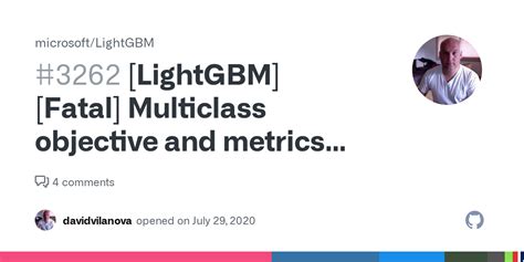 Lightgbm Fatal Multiclass Objective And Metrics Dont Match · Issue