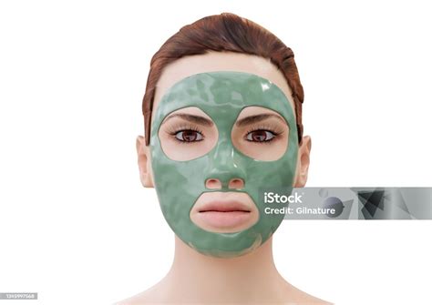 흰색 배경에 고립 된 진흙 얼굴 마스크와 함께 휴식을 취하는 여성 3차원 형태에 대한 스톡 사진 및 기타 이미지 3차원 형태 사람 얼굴 사람들 Istock