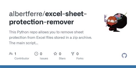 Github Albertferreexcel Sheet Protection Remover This Python Repo