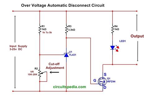 Tl431 Over Voltage Regulator Circuit Simple Overvoltage Protection Circuit Diagram