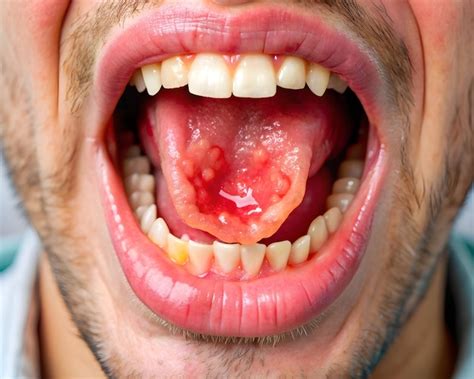 Aphthous Stomatitis Mouth Treatment Premium Ai Generated Image