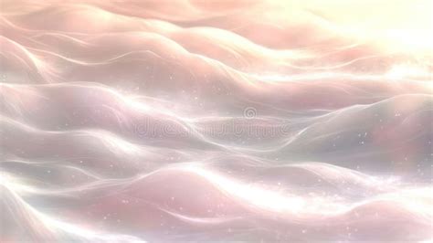 A Serene Abstract Representation Of Soft Flowing Waves With A Dreamy Ethereal Quality Stock