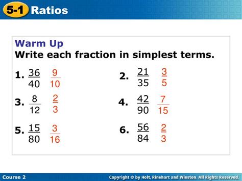 PPT Warm Up Write Each Fraction In Simplest Terms 1 PowerPoint Presentation ID 1561000