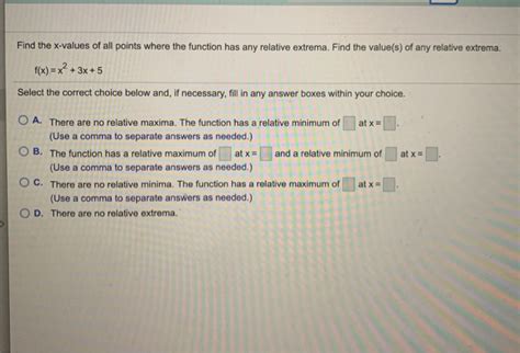Solved Find The X Values Of All Points Where The Function