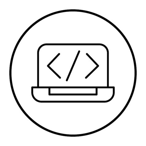 Premium Vector Laptop Coding Vector Illustration