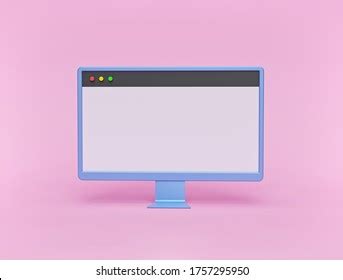 Computer Blank Screen Minimal Design Copy Stock Illustration 1757295950