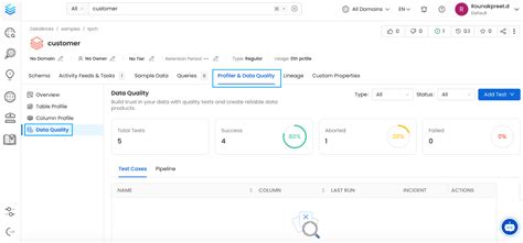 Detailed View Of The Data Assets