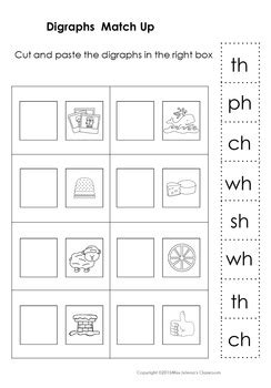 Digraphs Matching Set By Miss Jelena S Classroom Tpt