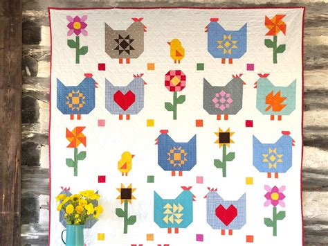 Quilty Chicks A Chicken Block Of The Month Leila Gardunia Quilt