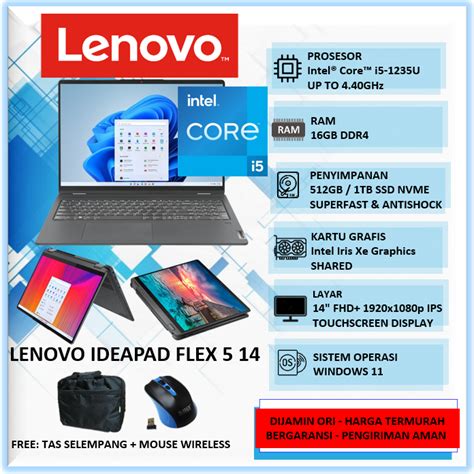 Jual Laptop Lenovo Ideapad Flex Intel I Gb Tb Ssd Ips Touch Shopee Indonesia