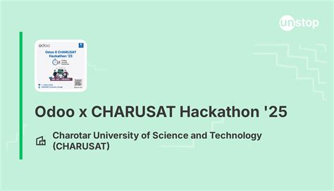 Odoo X Charusat Hackathon 25 2025 Unstop