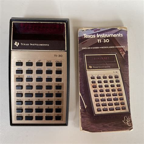Texas Instruments Ti 30 Calculator Original Version From 1976 Erix Collectables