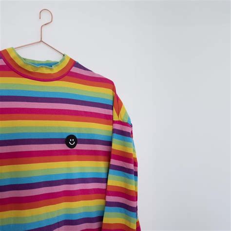 Lazy Oaf Rare Multi Coloured Rainbow Long Sleeve Depop