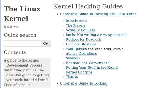 Kernel Docs Teach How To Hack Kernel Rlinuxmasterrace