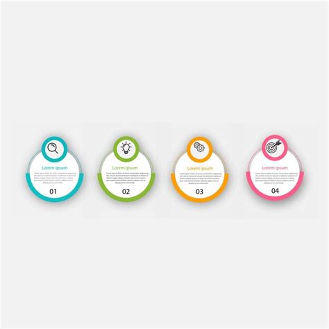 premium vector infographic template in four steps