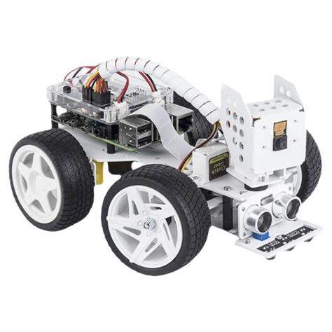 Sunfounder Raspberry 4b Ai Smart Car With Automatic Driving Video Gimbal Programming Robot