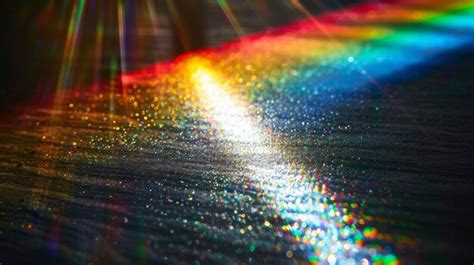 Prism Dispersing White Light Into Colors On Dark Backdrop In A Detailed Lifelike Close Up Shot