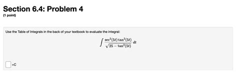 Solved Section Problem Point Use The Table Of Chegg