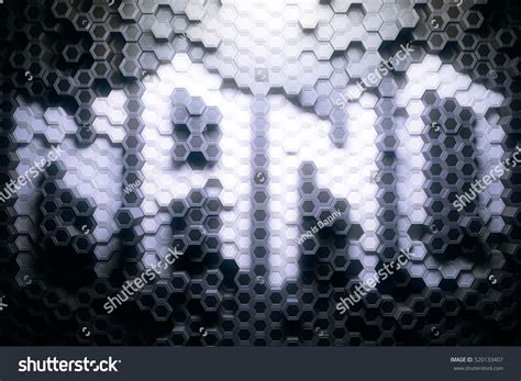 Creative Silver Nano Hexagon Pattern Background Stock Illustration