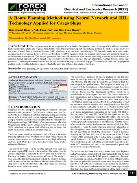 A Route Planning Method Using Neural Network And Hil Technology Applied