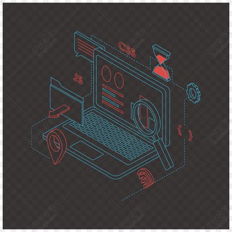 blue line data analysis computer light communication network png free