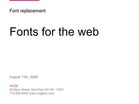 Web Font Replacement Ppt