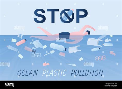 Swimming in polluted water Stock Vector Images - Alamy