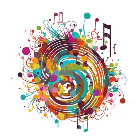 다채로운 음악 노트 벡터 스티커 클립 아트 만화에 소용돌이와 일부 다채로운 음악 노트 상표 클립 아트 Png 일러스트 및 벡터 에 대한 무료 다운로드 Pngtree