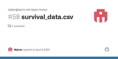 survival data csv · issue 58 · zsdonghao u net brain tumor · github
