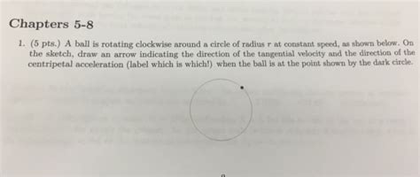 Solved A Ball Is Rotating Clockwise Around A Circle Of Chegg