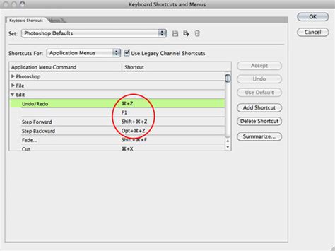 Delete Keyboard Shortcut Photoshop Mserlvt