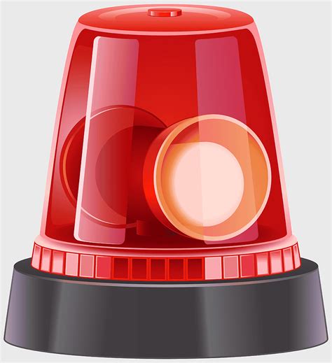 Red Police Siren Light Emergency Vehicle Red Siren Police Car Alarm