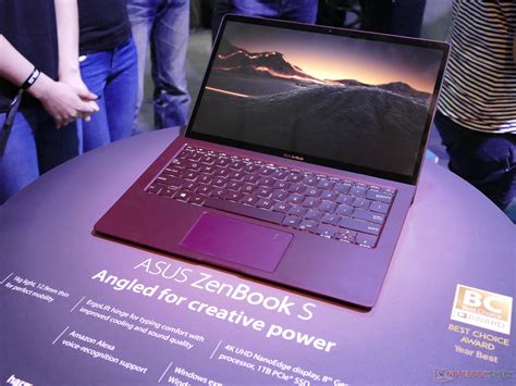 Asus ZenBook S UX391U Core I7 FHD Laptop Review NotebookCheck Net Reviews
