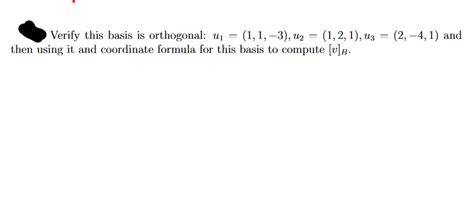 Solved Verify This Basis Is Orthogonal