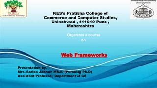 Introduction To Web Frameworks PDF Web Development Internet