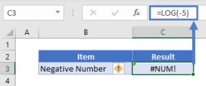 Excel LOG Function Calculate Logarithm Log