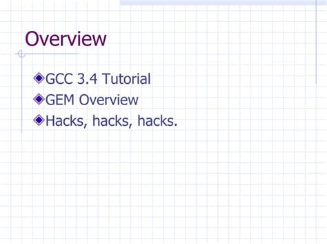 GEM GNU C Compiler Extensions Framework PPT