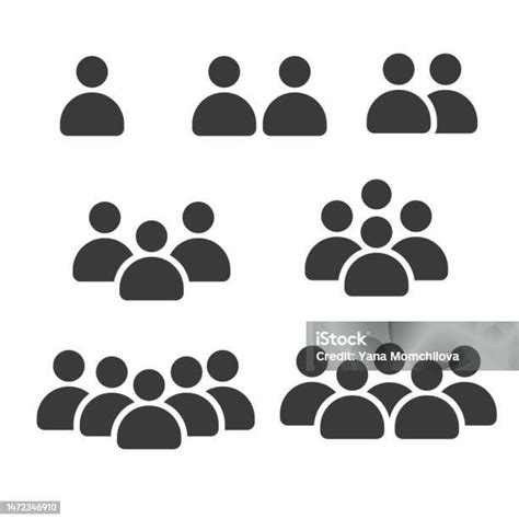 사람 아이콘의 집합입니다 사람들의 그룹 아이콘 벡터 스티커 개념에 대한 스톡 벡터 아트 및 기타 이미지 개념 개념과 주제 경영자 Istock