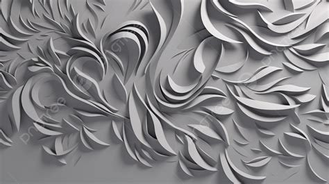 Abstract Gray Paper Cut Art Background In 3d Rendering Layer